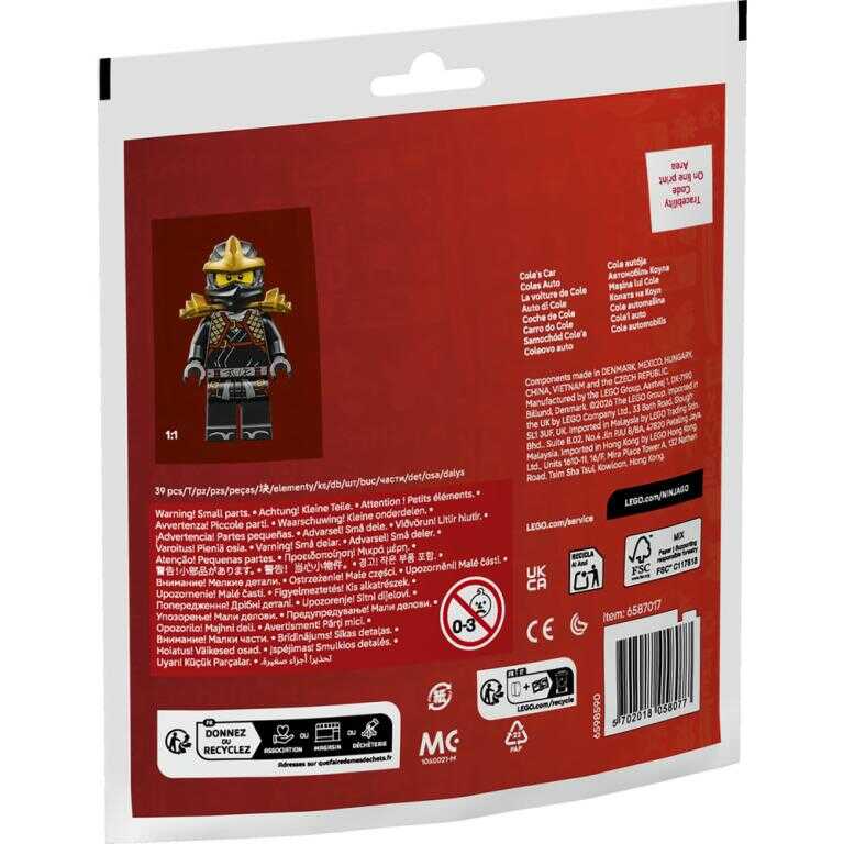 LEGO Ninjago Ninja Cole’s Car Polybag Paper Bag Set 30723 | The ...